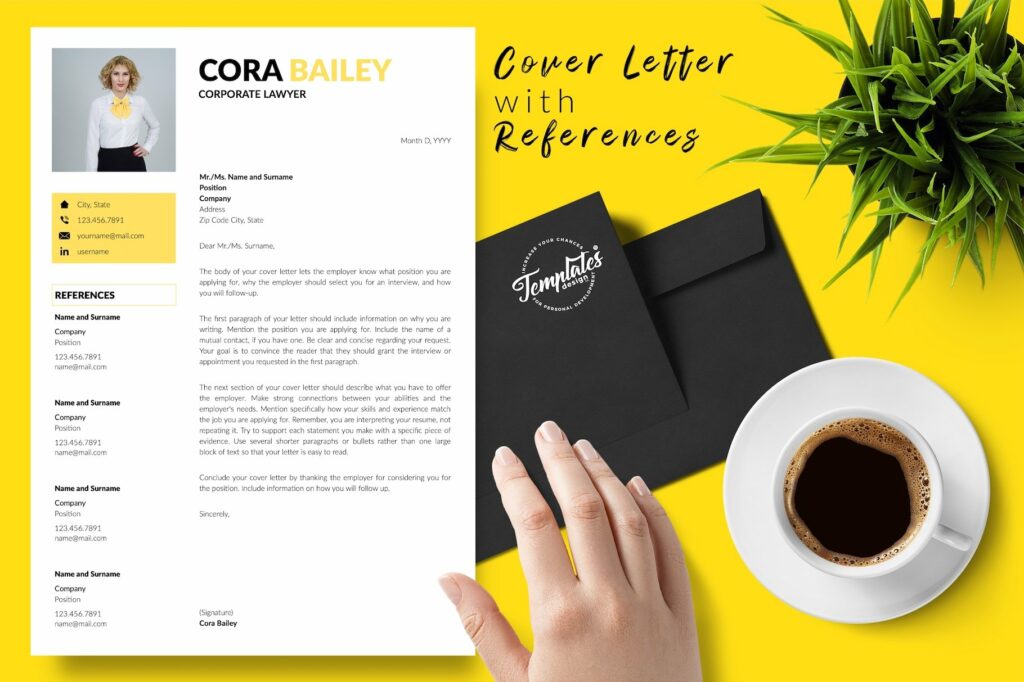 Lawyer CV Template / Resume - Cora – MasterBundles