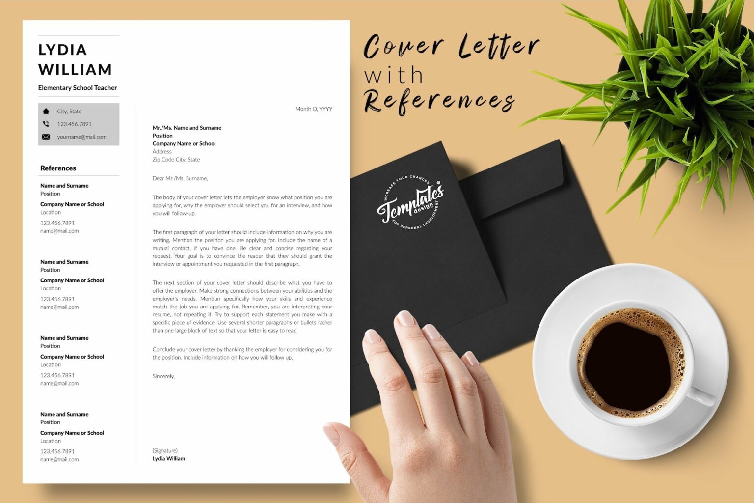 High School Teacher Resume Template / CV - Lydia – MasterBundles