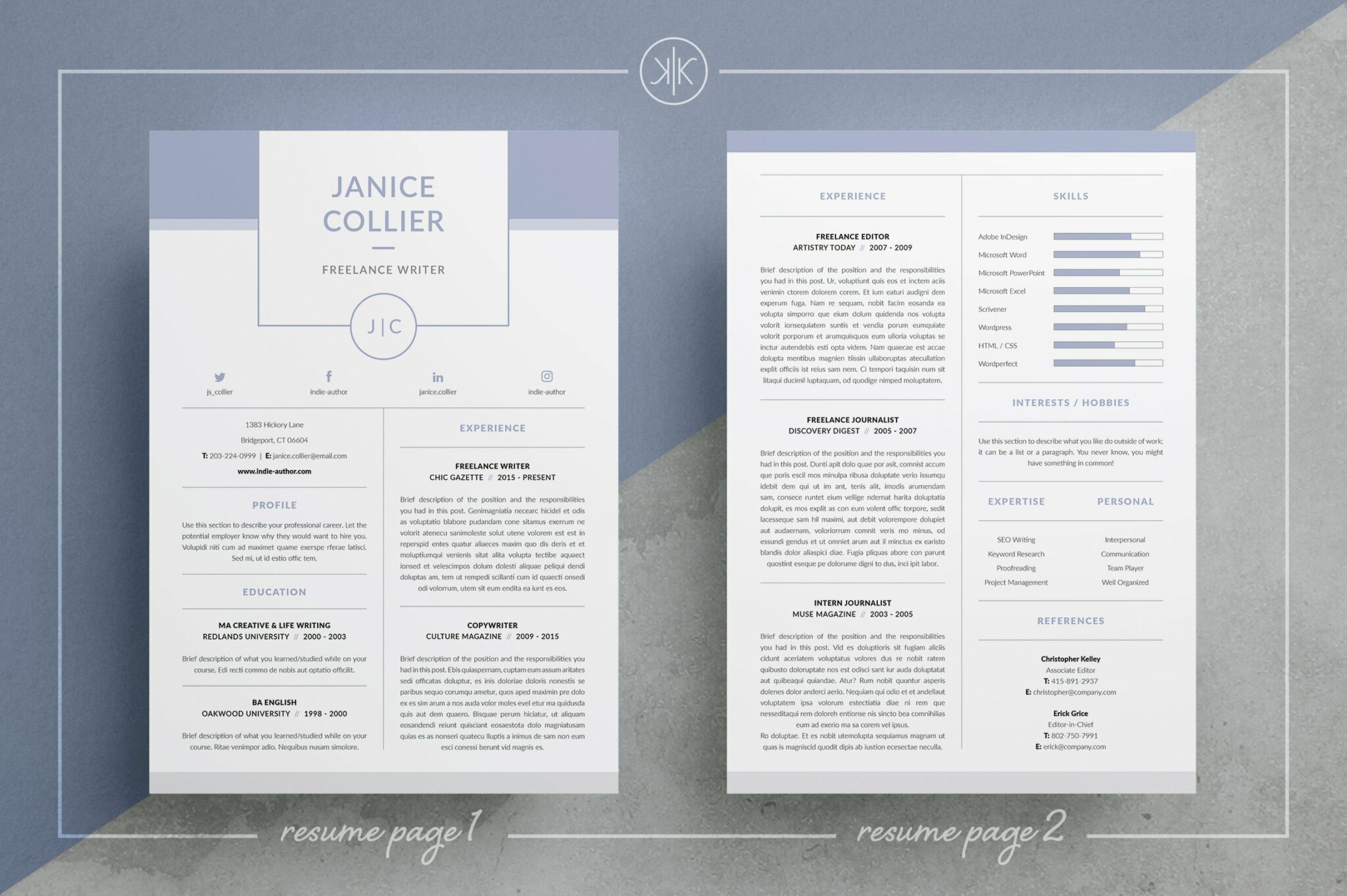 Copywriter Resume/CV | Janice – MasterBundles