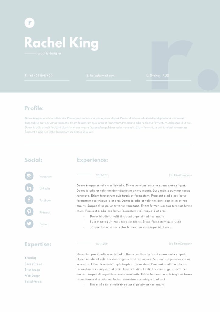 Resume Template 3 Page | CV Template – MasterBundles