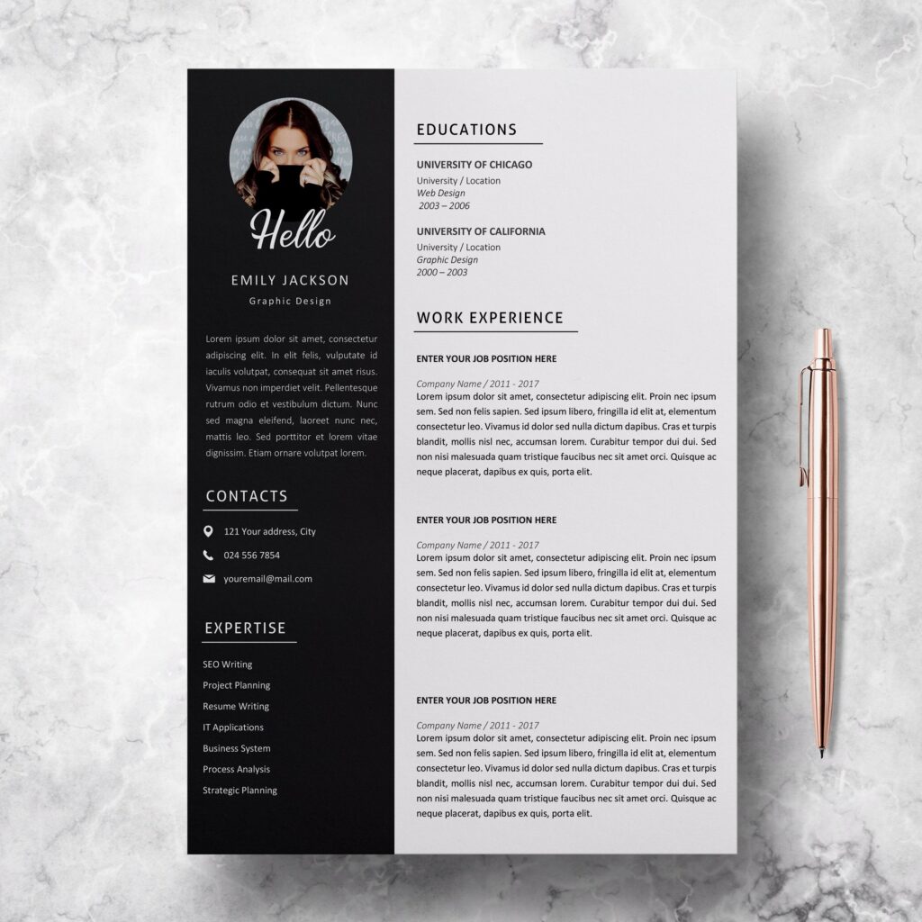 Professional Resume Design Word – MasterBundles