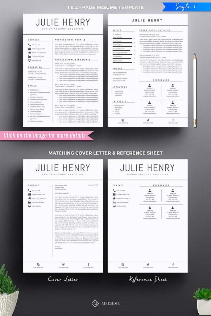 Resume/CV Template – MasterBundles