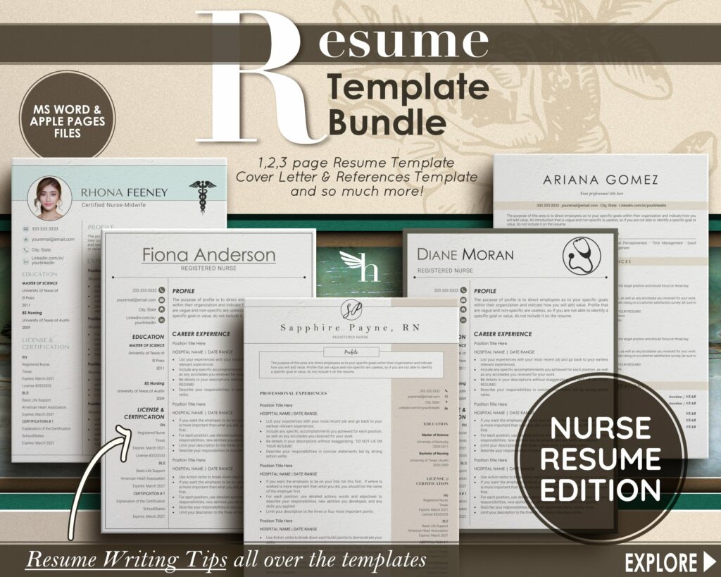 SALE! Nurse Resume/CV Bundle – MasterBundles