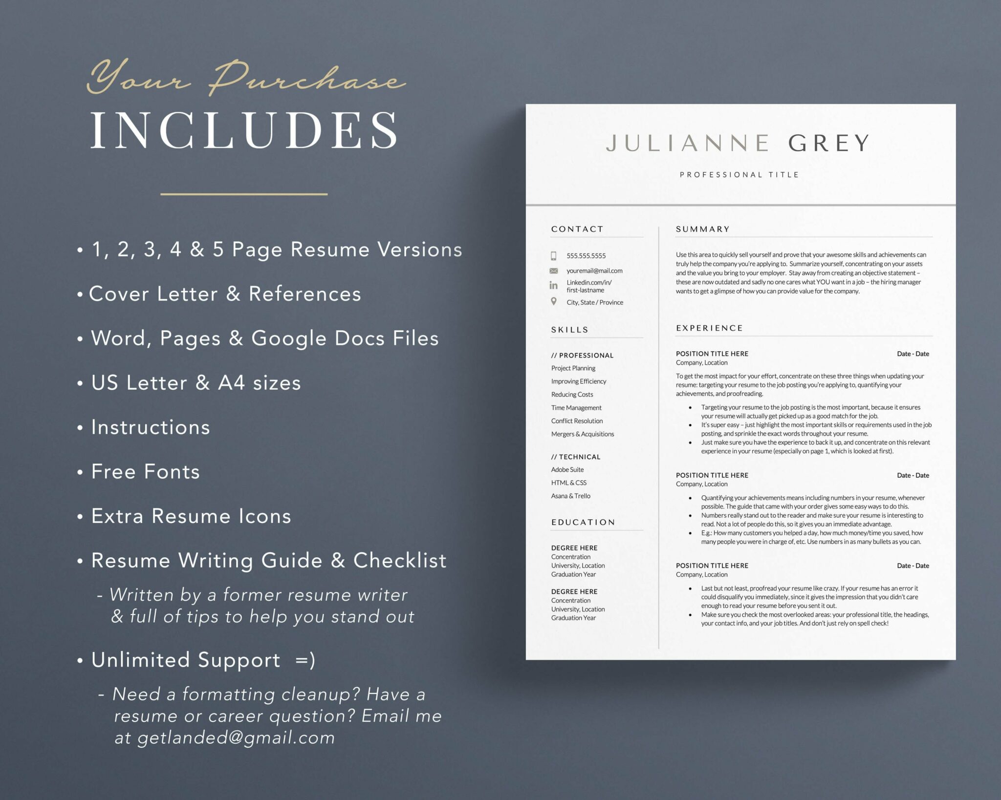 Best Resume Template for Google Docs – MasterBundles