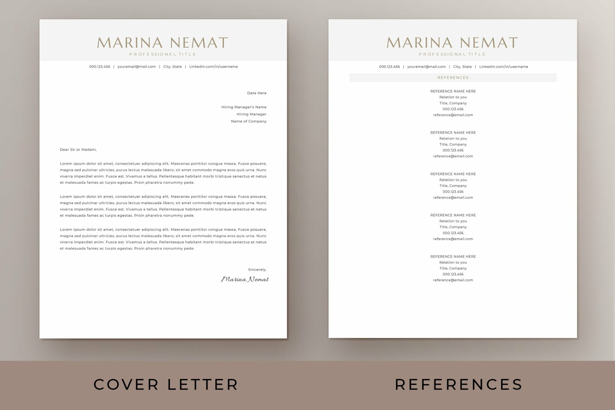 Functional Resume & Cover Letter – MasterBundles