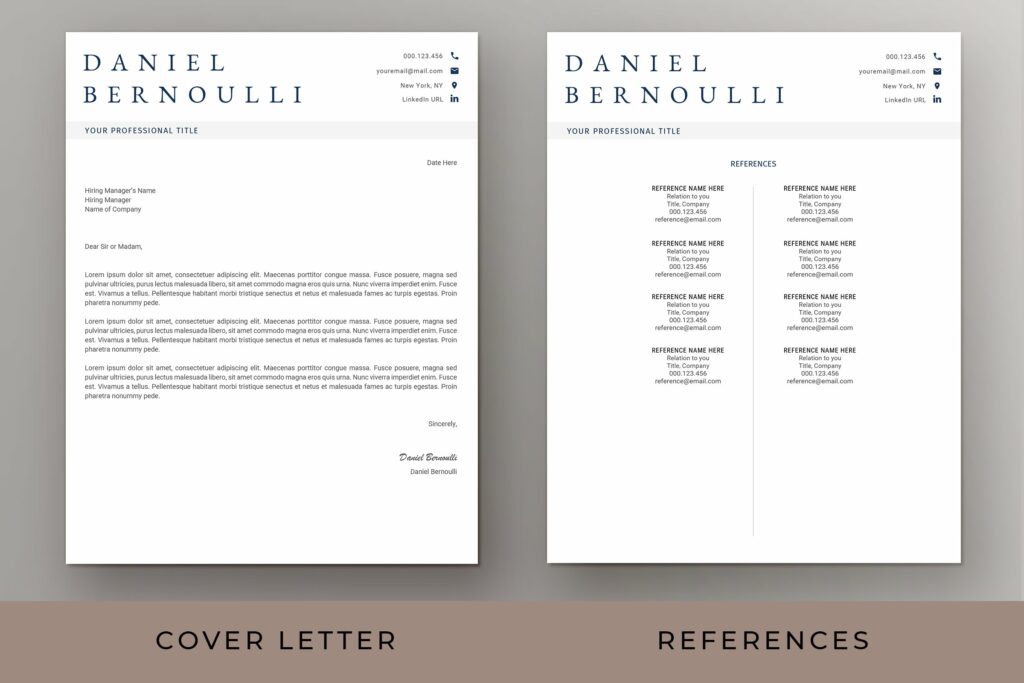 Modern Resume & Cover Letter - Word – MasterBundles