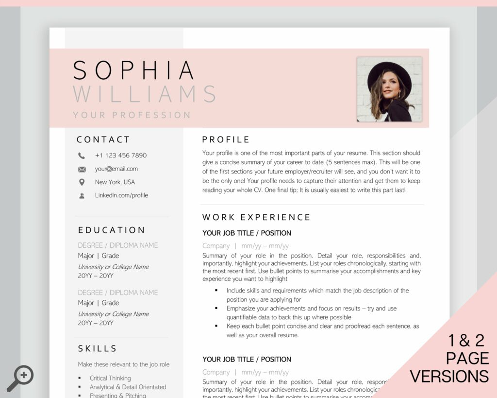 Resume Template Word, CV Bundle – MasterBundles