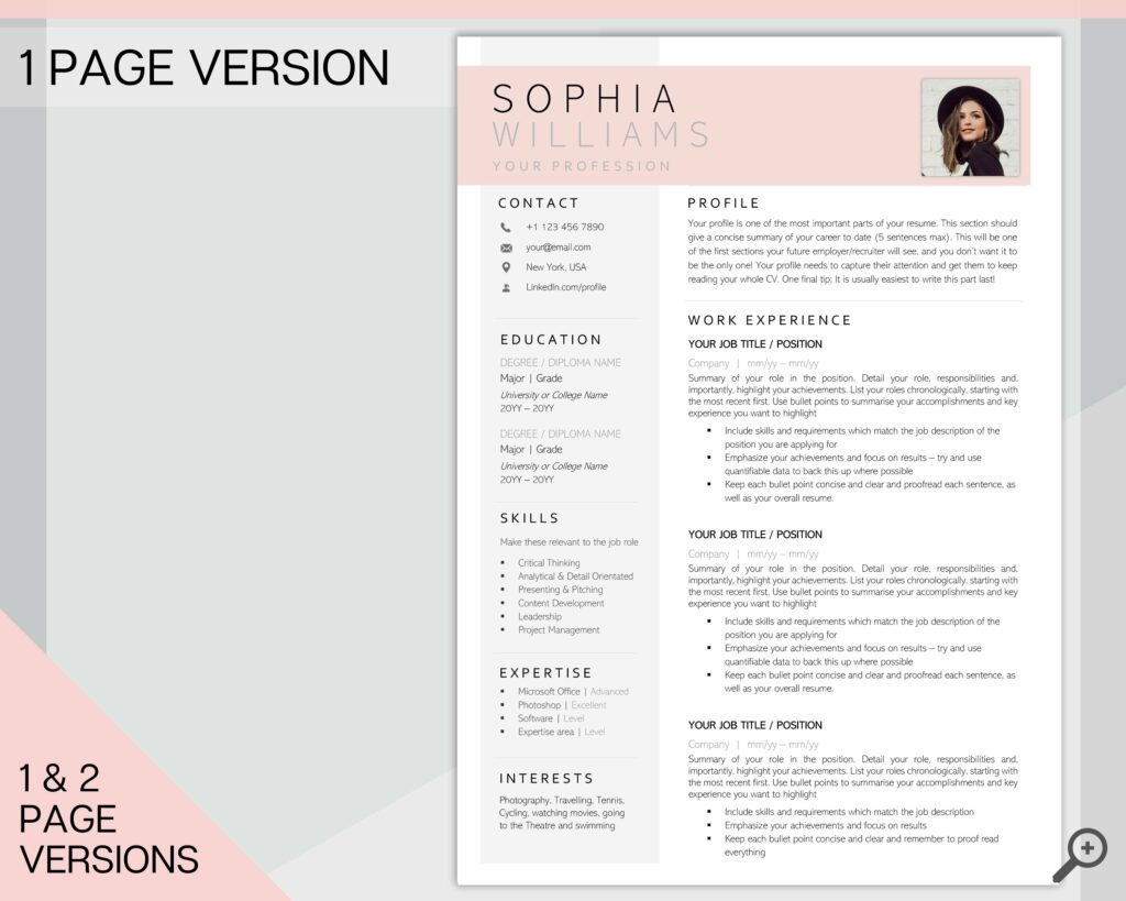 Resume Template Word, CV Bundle – MasterBundles
