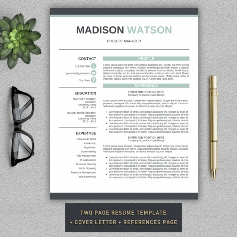Resume Template / Teacher CV – MasterBundles