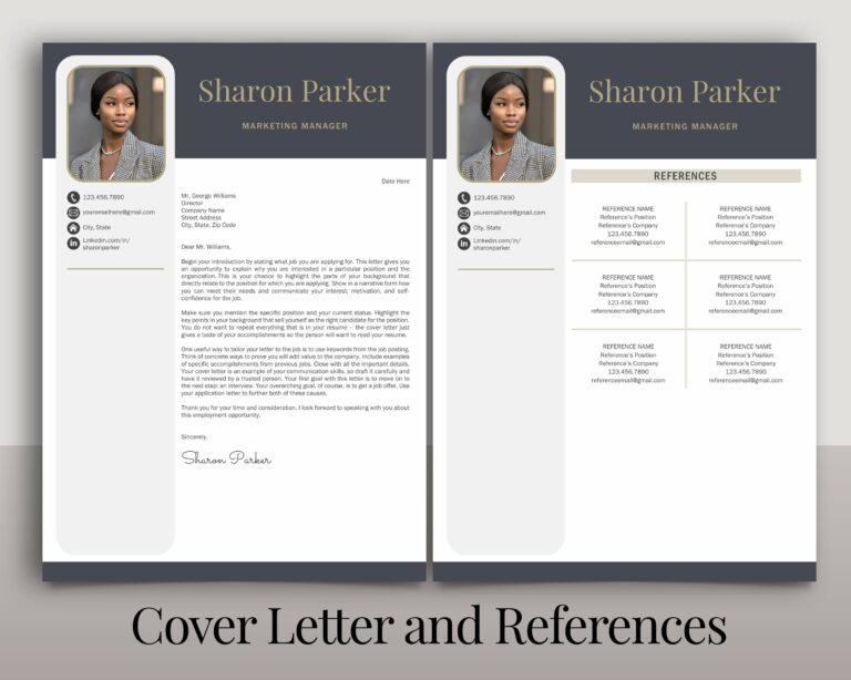 Resume Template + Cover Letter CV – MasterBundles