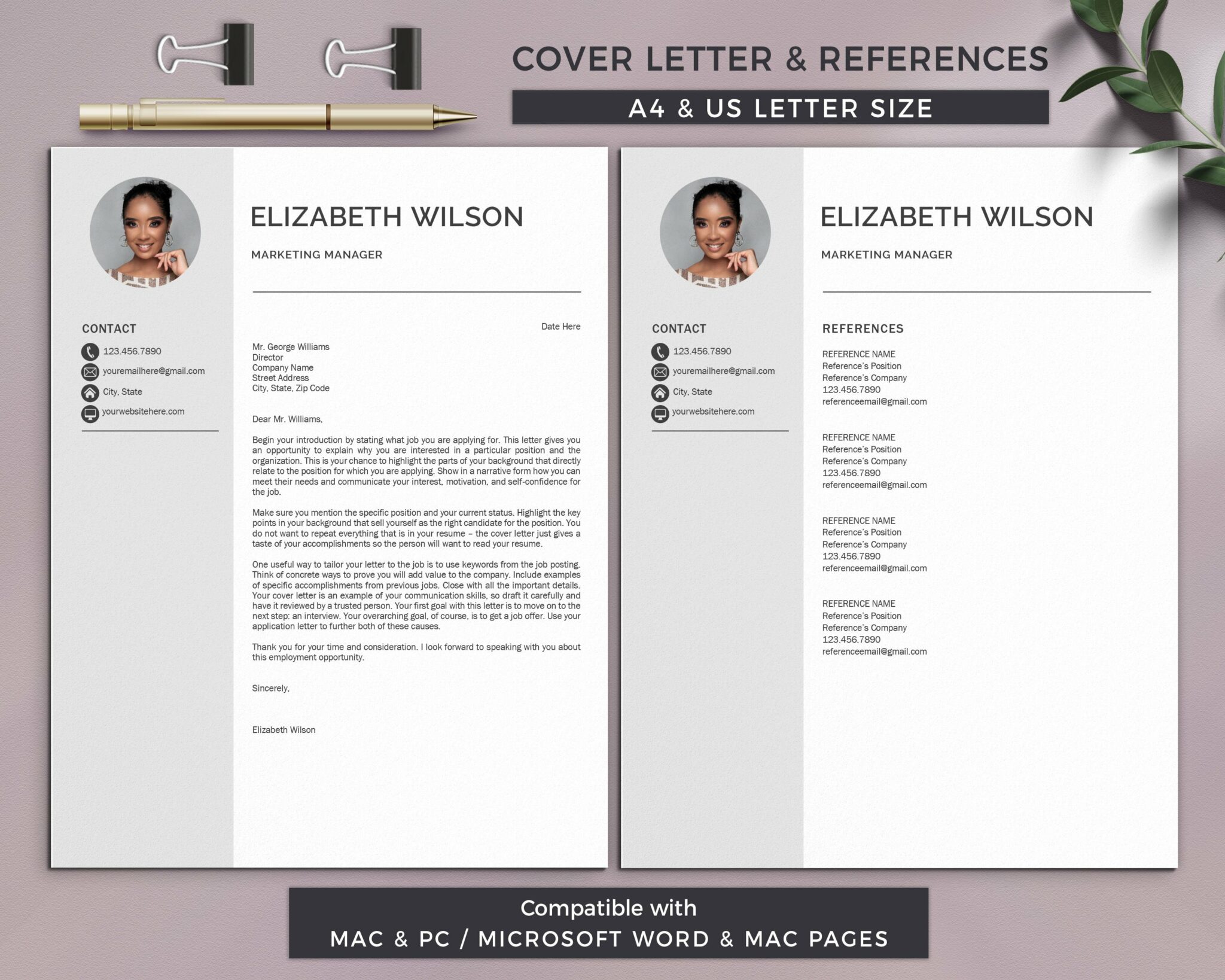 Resume - CV Template with Photo – MasterBundles