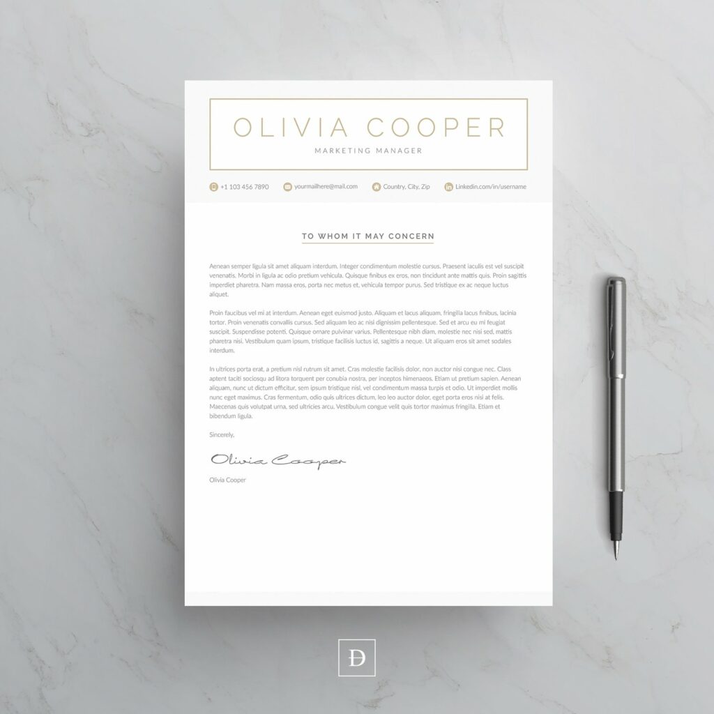 Word Resume & Cover Letter Template – MasterBundles