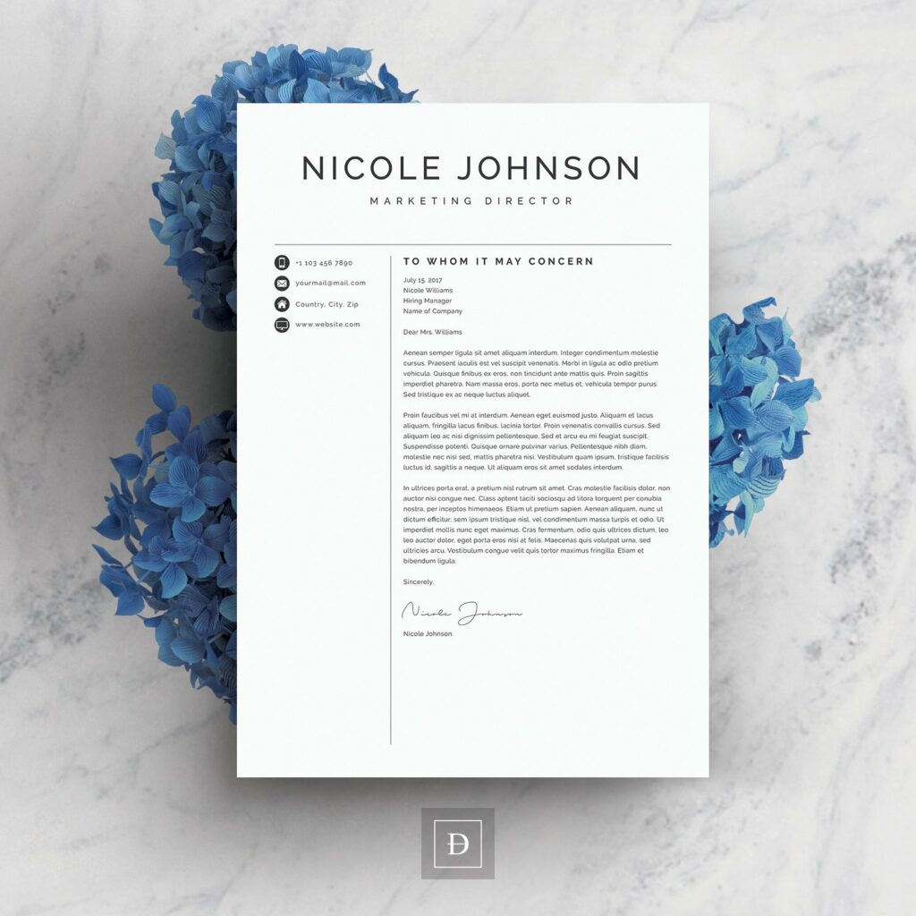 Word Resume & Cover Letter Template – MasterBundles