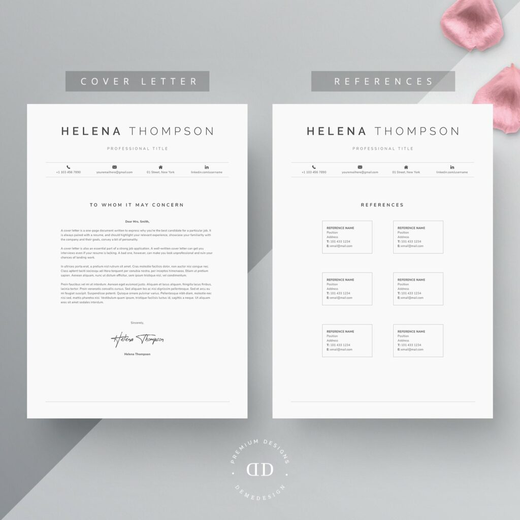 Word Resume & Cover Letter Template – MasterBundles