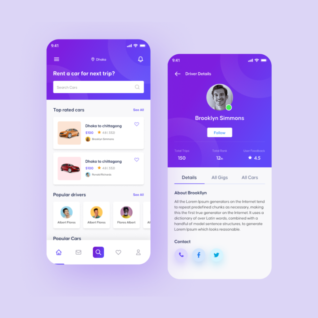 Car Booking App UI Kit – MasterBundles