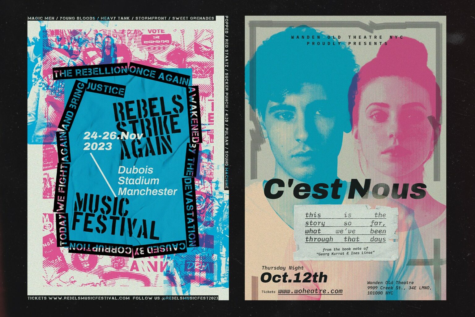 Risograph Poster Templates – MasterBundles