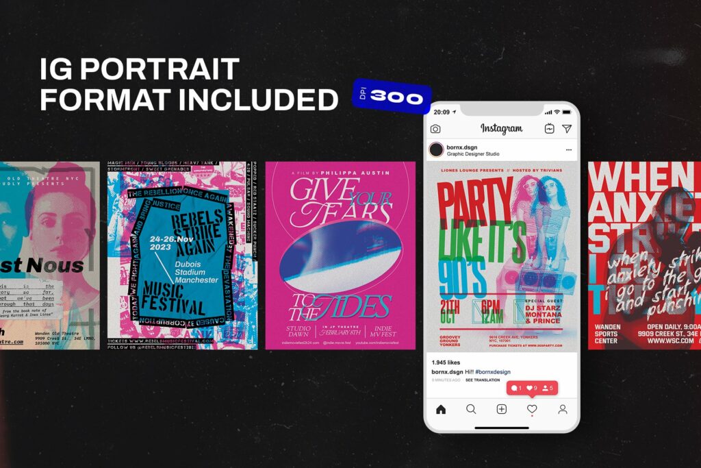 Risograph Poster Templates – MasterBundles
