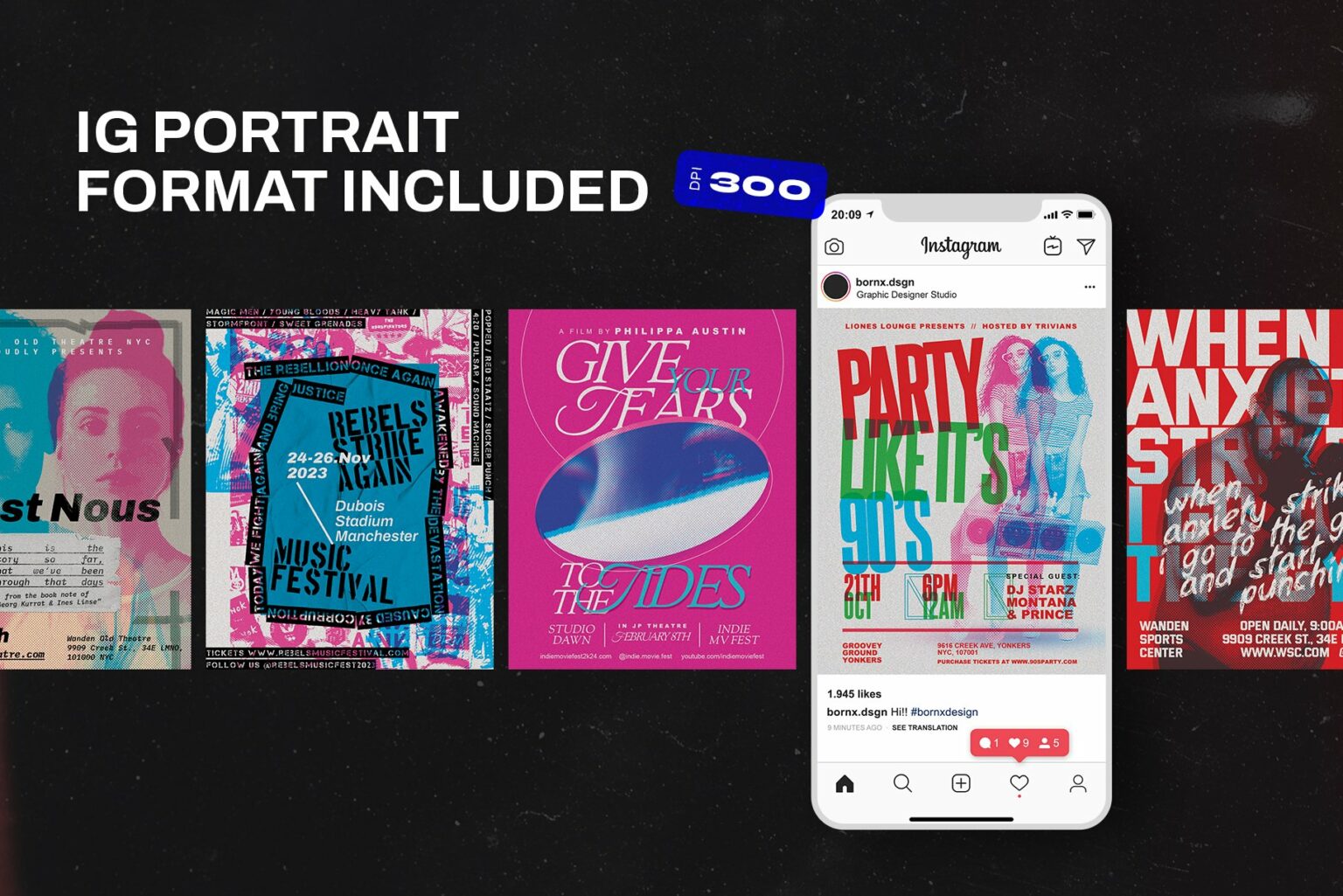 Risograph Poster Templates – MasterBundles