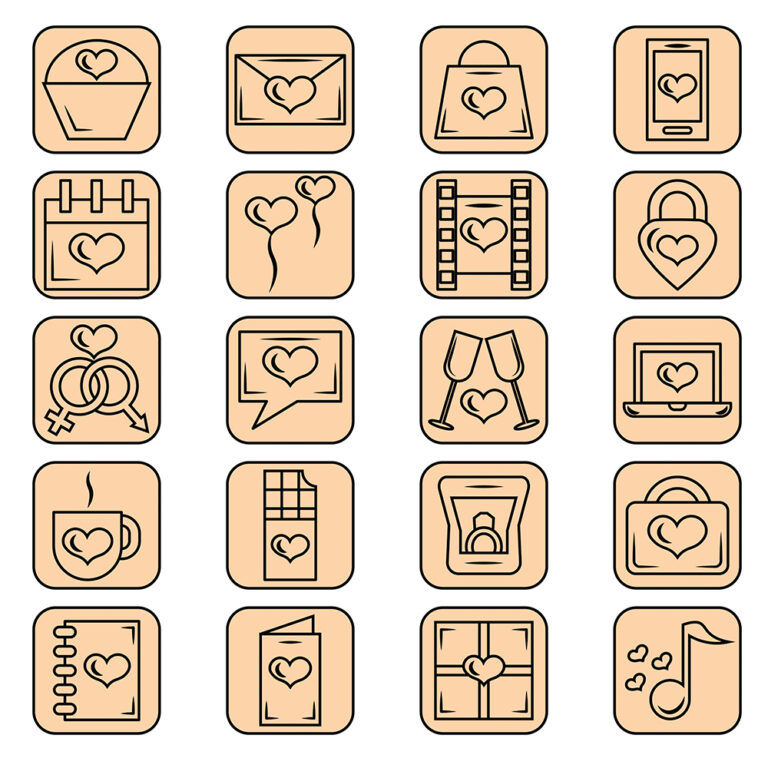 Romance Icons Set – MasterBundles