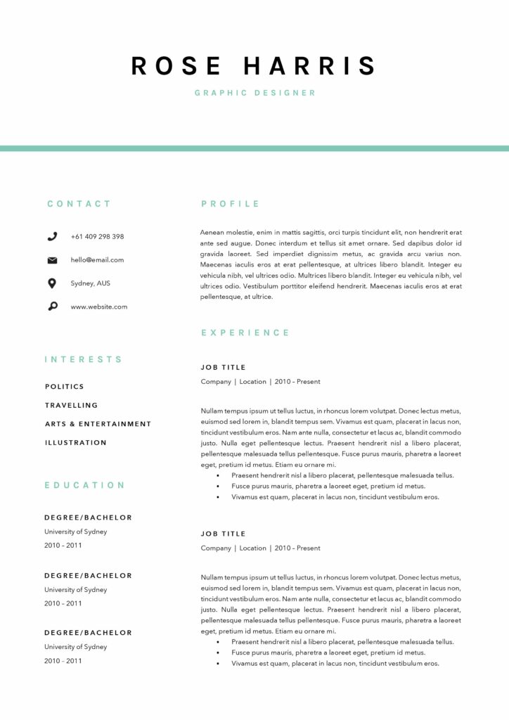 3 Page Resume Template | INDD + DOCX – MasterBundles