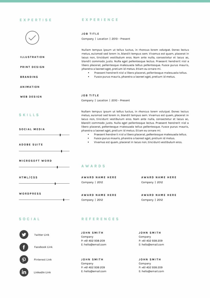 3 Page Resume Template | INDD + DOCX – MasterBundles