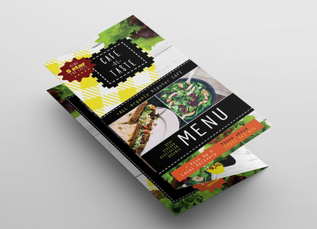 Trifold Salad Menu Template – MasterBundles