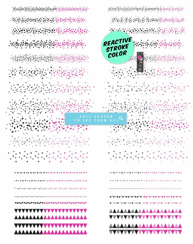 Confetti Party Illustrator Brushes – MasterBundles