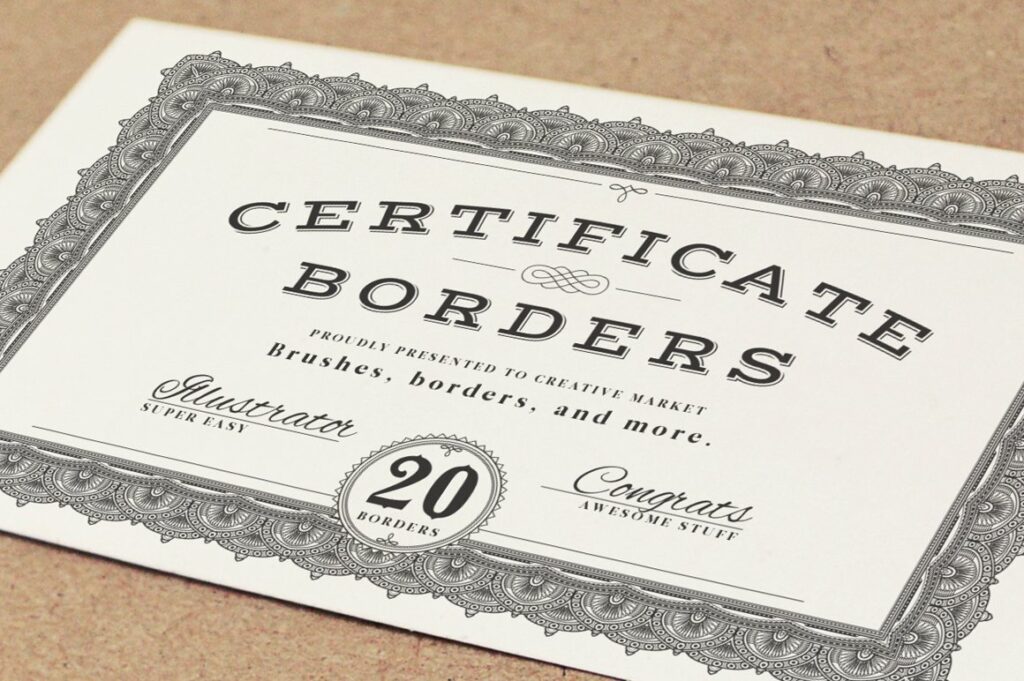 Certificate Style Ornate Brushes – MasterBundles