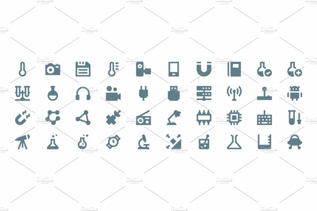 Science & Technology Material Icons – MasterBundles