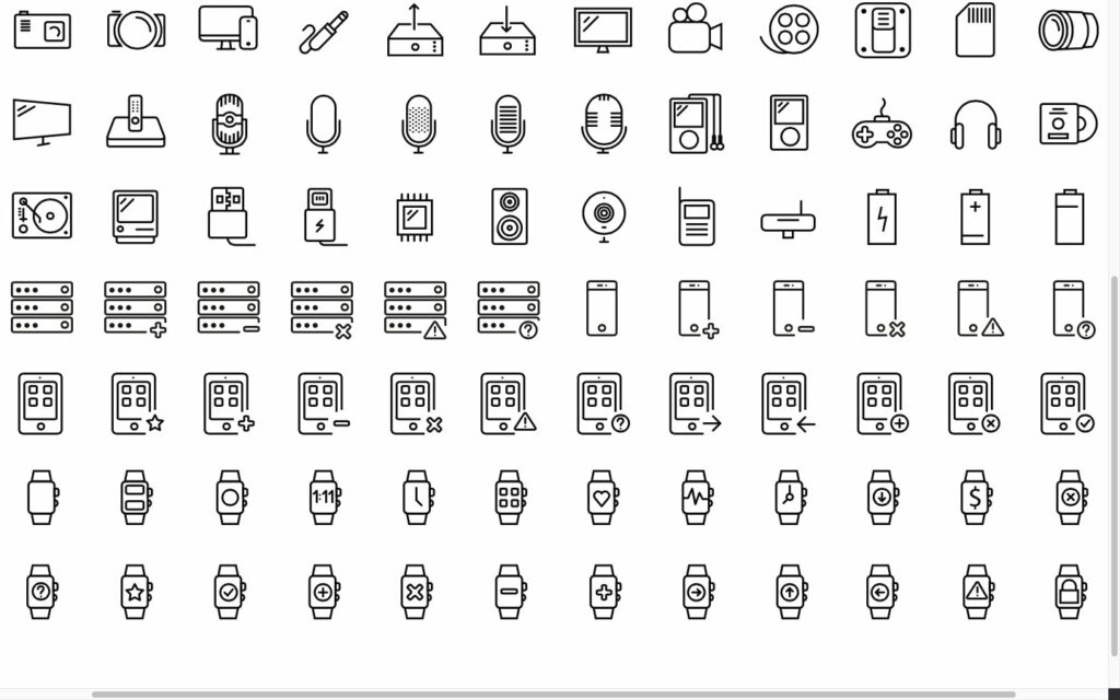 96 Gadget Icons – MasterBundles