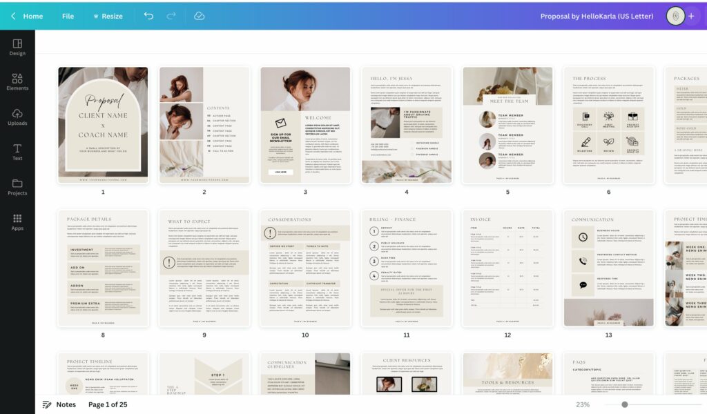 Project Proposal Canva Template – MasterBundles