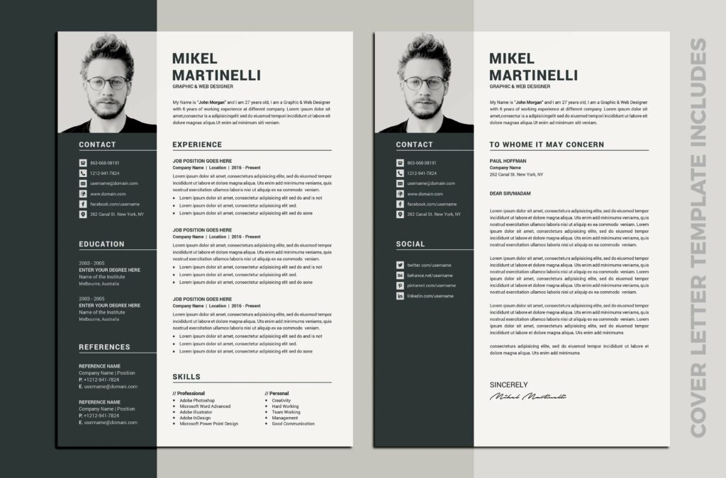 Resume/CV Word Template – MasterBundles