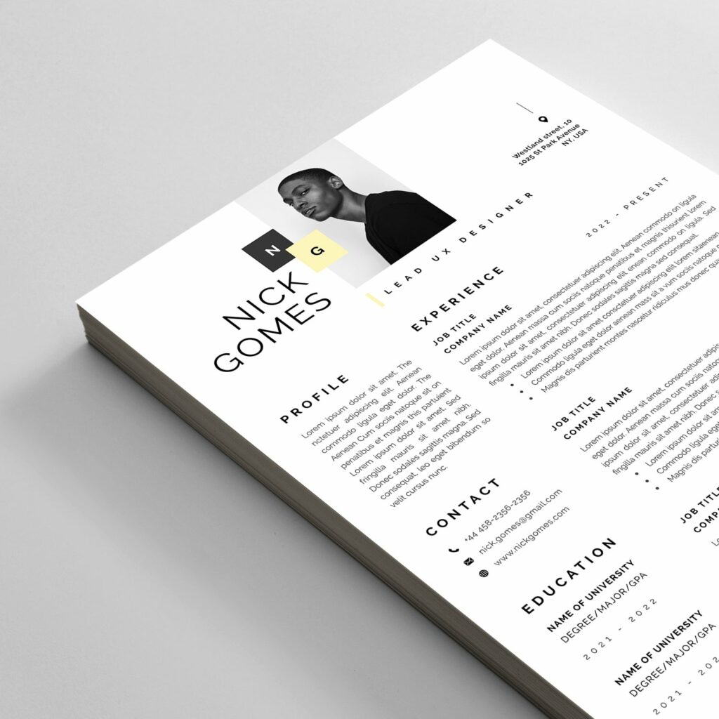 UI UX Designer Resume CV Example – MasterBundles