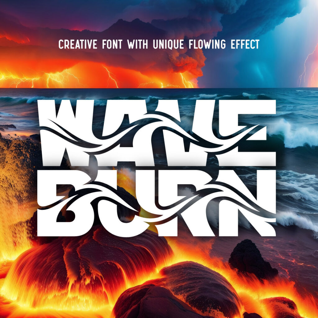 Wave Burn - Creative Font - MasterBundles