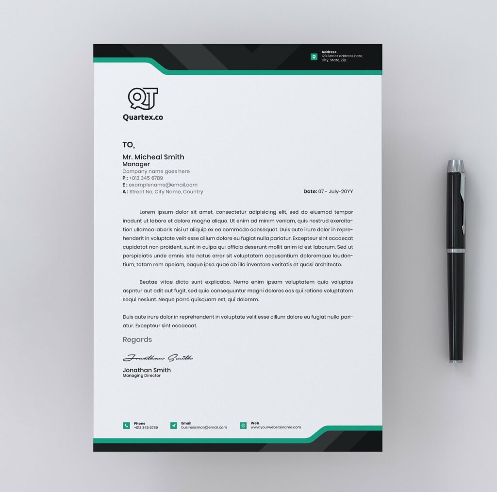 Letterhead Ms Word Google Docs Pages – MasterBundles