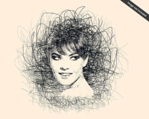 Scribble Photo Effect Art - MasterBundles