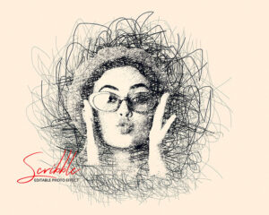 Scribble Photo Effect Art - MasterBundles