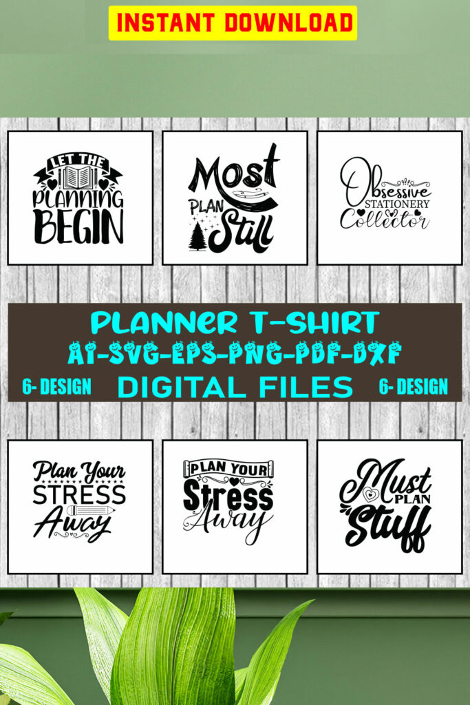 Planner T-shirt Design Bundle Vol-2 - MasterBundles