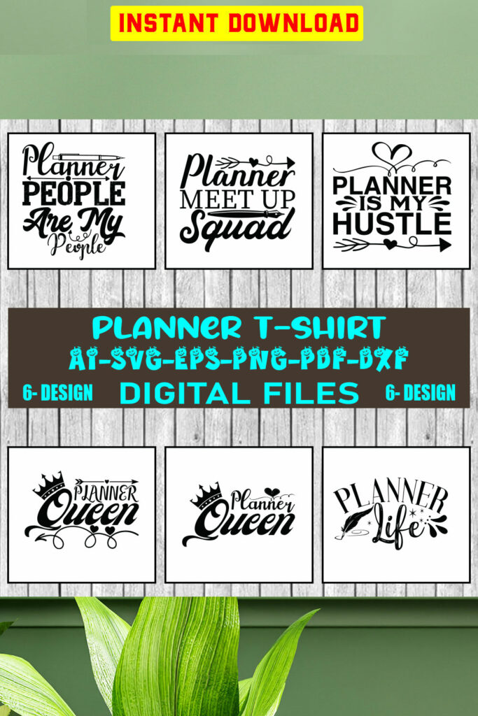 Planner T-shirt Design Bundle Vol-5 - MasterBundles