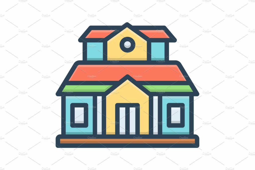 Secondary school color icon – MasterBundles