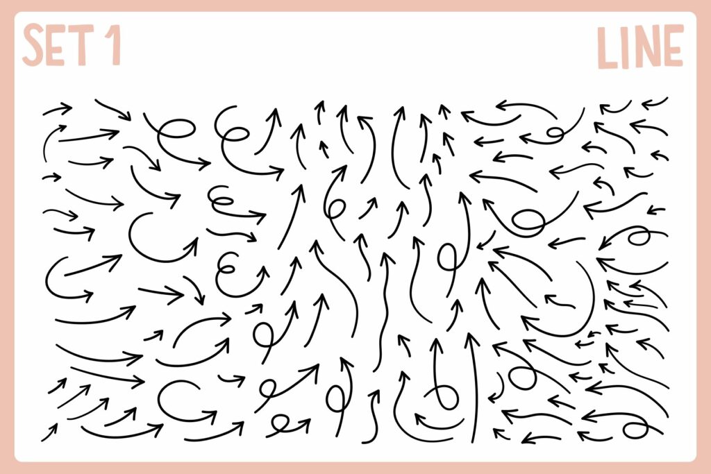 Hand Drawn Arrows Vector Pack – MasterBundles