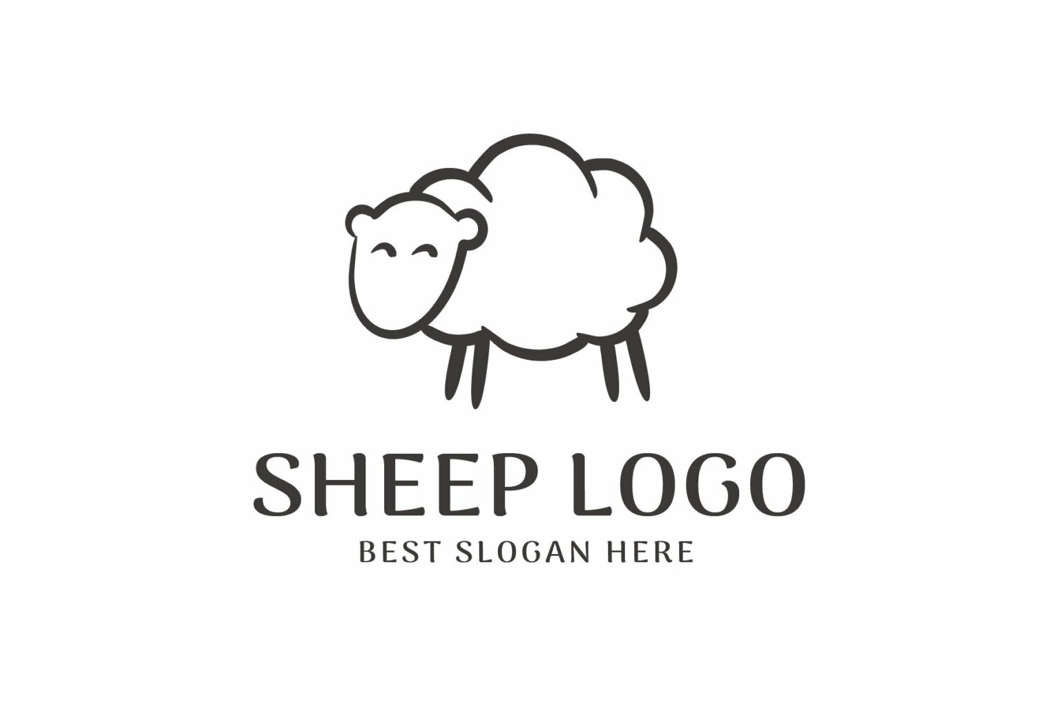Minimal sheep logo – MasterBundles