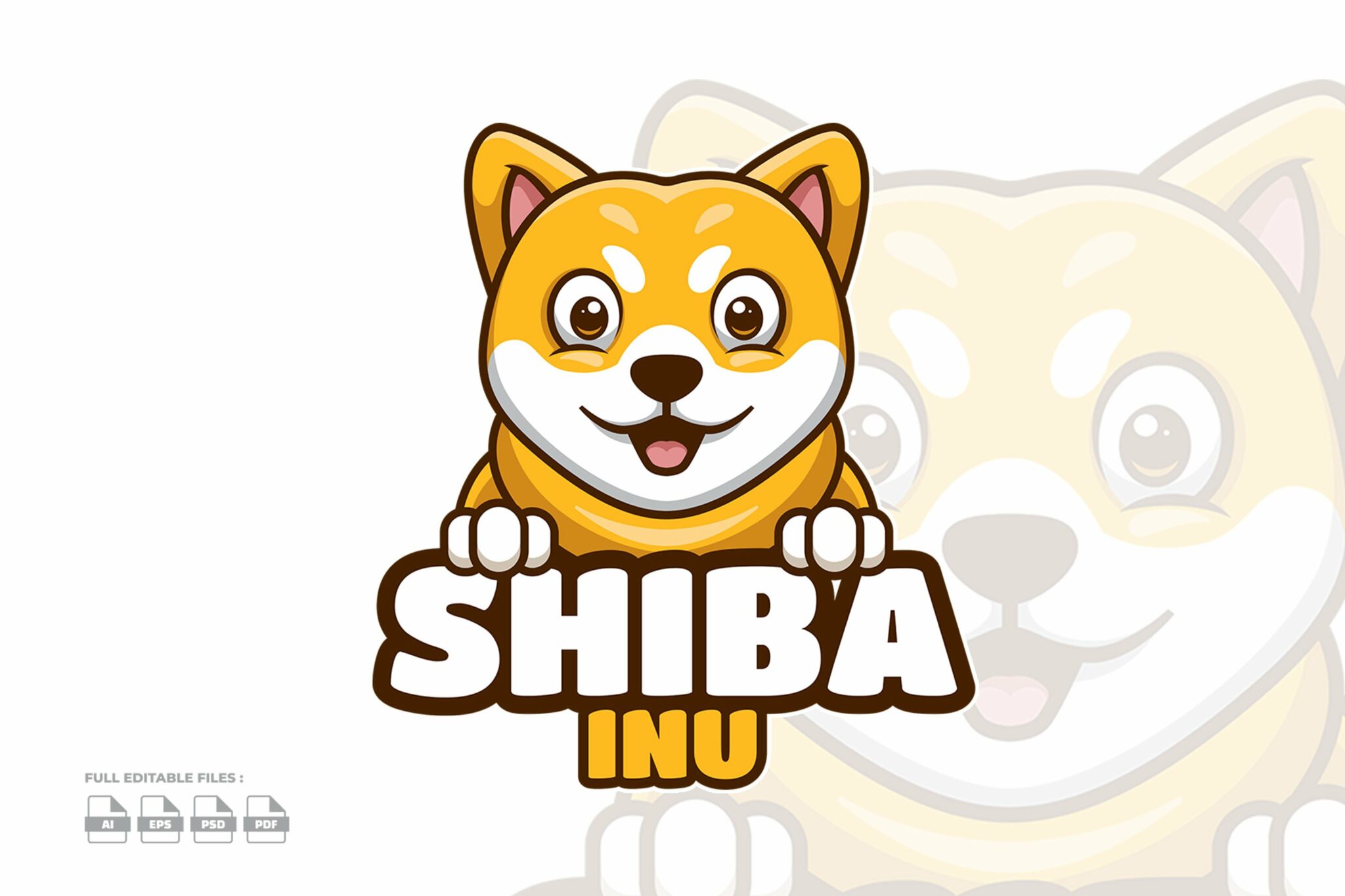 Shiba INu Pets Cartoon Logo – MasterBundles