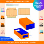Shoe Box, Match Box Dieline Template Ai, EPS, PDF, SVG, JPG, DXF, PNG ...