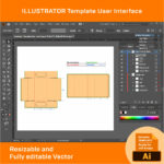 Shoe Box, Match Box Dieline Template Ai, EPS, PDF, SVG, JPG, DXF, PNG ...