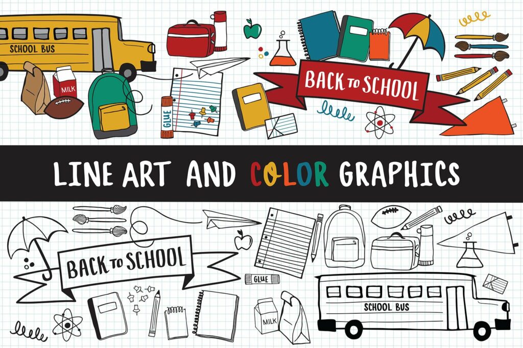 Back to School Graphics + Patterns – MasterBundles