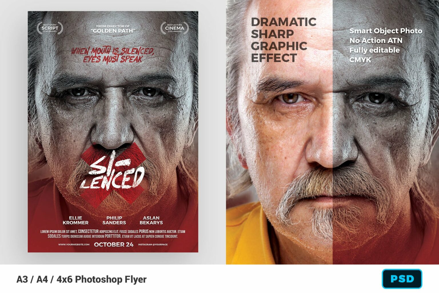 SILENCED Poster Template – MasterBundles