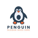 Cute Simple Penguin Logo Design Template - MasterBundles