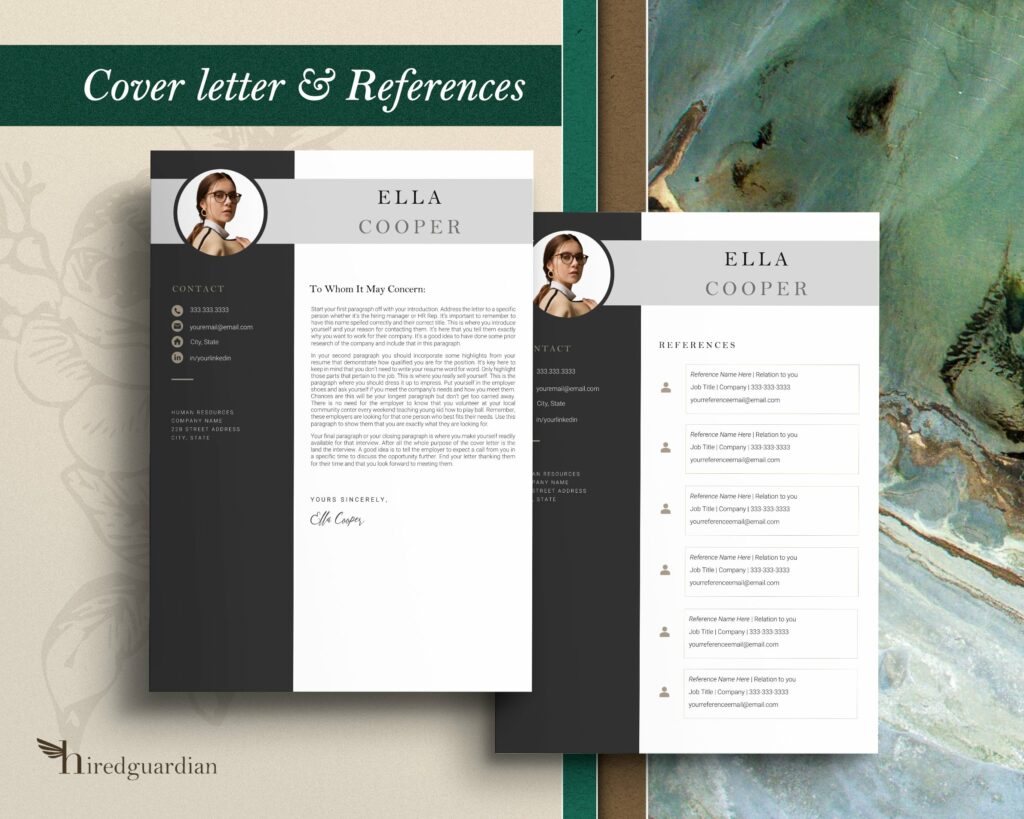 Modern Resume / CV Template - Ella – MasterBundles