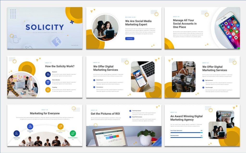 Solicity- Social Media Marketing Google Slides Presentation Template ...